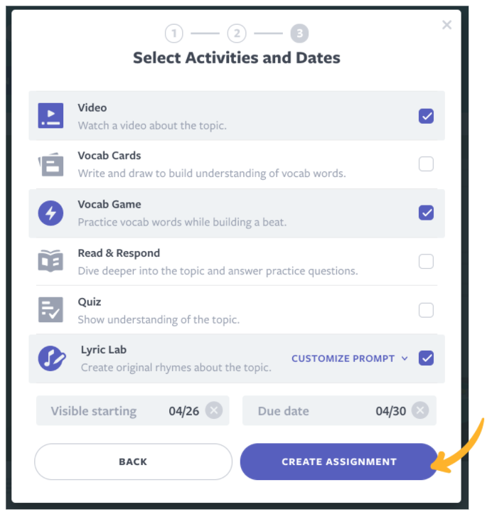 Creating Lesson Assignments – Flocabulary Help Center